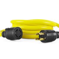 China ETL Certified 30 Amp Generator Inlet Box NEMA L14-30P L14-30R Industrial Cable 8 AWG for sale