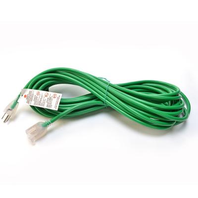 China 12/3 Waterproof Heavy Duty ETL 50 ft Extension Cord with Lighted Indicator End 12 Gauge 3 Prong Cold-Resistant Outdoor for sale
