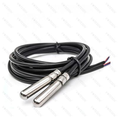China 6*50mm Stainless Steel DS18B20 Digital Temperature Sensor Probe 9-12 Bit for sale