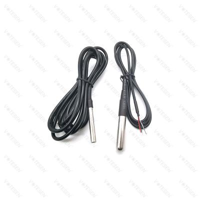 China Dallas Stainless Steel Temperature Sensor Ds18b20 Shielded Wire PVC for sale
