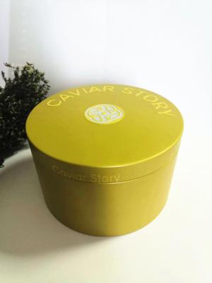 China Empty Vacuum Caviar Tin Box For 30g / 50g Cavair With Mop Spoon Logo Embossing Lid for sale