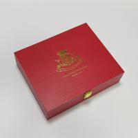 China High quality caviar gift box in PU leather with gold foil logo for 30g and 125g tin water-proof for sale