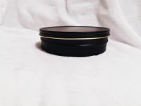 China Vacuum Empty Caviar Tin Can Food Grade Packaging 500ml with matte black inside gold for sale