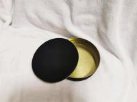 China Vacuum Empty Caviar Tin Can Food Grade Packaging 500ml with matte black inside gold for sale