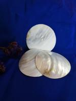 China White Color Natural Mother Of Pearl MOP plate in 8cm or 10cm or customized size available for sale