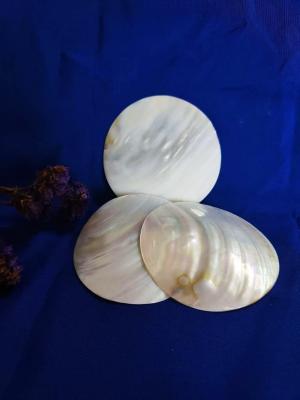 China White Color Natural Mother Of Pearl MOP plate in 8cm or 10cm or customized size available for sale
