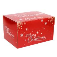 China Christmas Cake Box Cardboard Gift Packaging Box Featuring Surface Hand Offset or Customized Surface Ideal for Bakery Items and Gift Presentation for sale