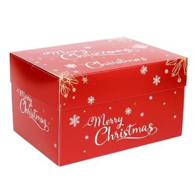 China Christmas Cake Box Cardboard Gift Packaging Box Featuring Surface Hand Offset or Customized Surface Ideal for Bakery Items and Gift Presentation for sale
