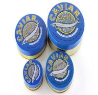 China Lightweight Round Caviar Packaging , Empty Caviar Cans 100g 125g 250g 500g for sale