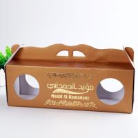 China Gloss Varnish Custom Corrugated Boxes Height Weight Capacity Flexible With Window for sale