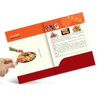 China A4 Size Full Color Brochures Pocket Paper Cardboard File Folder For Office for sale