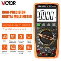 China Victor VC9801A+ 9801 Pocket Multimeter True RMS Temperature Capacimetro Transistor Tester for sale