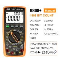 China VICTOR VC9808+ digital Multimeter 2000uF capacimeter 10MHz Frequency temperature and inductance measuring with LCR teste for sale