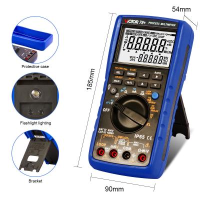 China VICTOR 78+ New product Process Multimeter DCV 1000v ACV VFC Resistance Continuty Digital Multimeter for sale