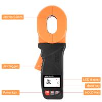 China Oilfield 32mm Clamp Ground Resistance Tester 1300Ω Data Hold 99sets for sale