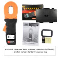China Oilfield 32mm Clamp Ground Resistance Tester 1300Ω Data Hold 99sets for sale