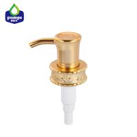 China Luxury Golden Color Lotion Dispenser Pump For Cosmetic Gel Or Shampoo Bottle 33/410 for sale