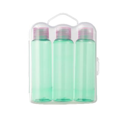 China Travel set bottle any color skincare travel-sized  50ml bottle plastic shampoo shower gel packaging set for sale