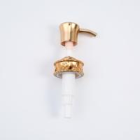 China Manufacture 33 410 Plastic Bottle Lotion Pump Soap Dispenser UV Coating Aluminum Matt Gold Collar for sale