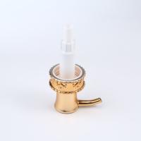 China Manufacture 33 410 Plastic Bottle Lotion Pump Soap Dispenser UV Coating Aluminum Matt Gold Collar for sale