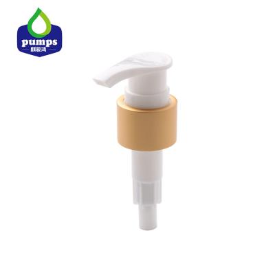 China Ribbed 24 410 Black Lotion Pump / Aluminium Gold Dispenser Pump for sale