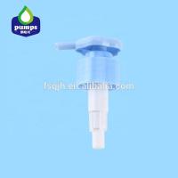 China Ribbed 28mm Blue Soap Dispenser Pump / Customized Plastic Screw Pump for sale