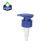 China Up Down Lock Plastic Lotion Pumps 1.2cc 33/410 Blue Non Spill for sale