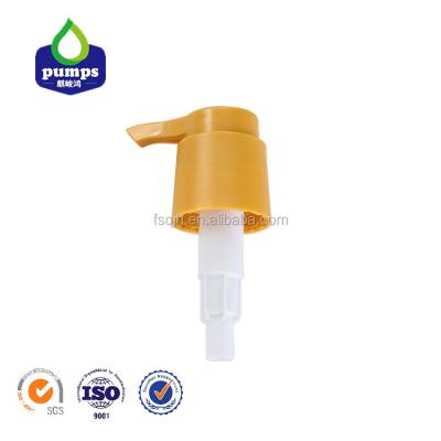 China Empty 28mm Bottle Pump Cap Yellow Eco Friendly For 500ml Bottle for sale