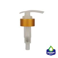 China 33/410 Aluminum Gold Lotion Pump Metal Matte Shower Soap Shampoo Pump for sale
