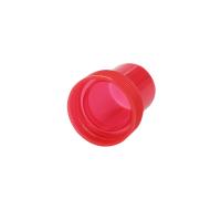 China Ribbed Red Plastic Screw Caps Custom Logo Non Spill 28/415 for sale