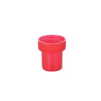 China Ribbed Red Plastic Screw Caps Custom Logo Non Spill 28/415 for sale