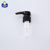China 28mm Black Lotion Pump , Big Dosage 4cc Ribbed Plastic Liquid Soap Dispenser Pump for sale