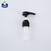 China 28mm Black Lotion Pump , Big Dosage 4cc Ribbed Plastic Liquid Soap Dispenser Pump for sale
