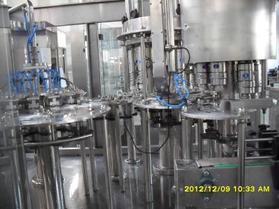 China 3 In 1 Monoblock Hot Milk Filling Machine 4000 - 6000 BPH Bottle Filling Equipment for sale