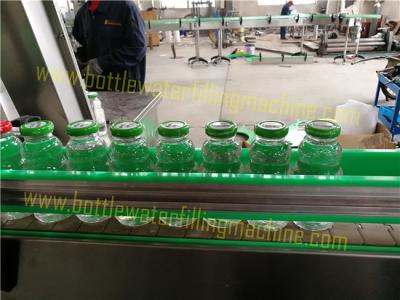 China Crown Cap Glass Bottle Tea / Juice Filling Machine Mitsubishi PLC Control for sale