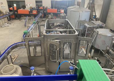 China 6000CPH Soymilk Tin Can Juice Filling Machine Opened Valve Height Adjustable for sale