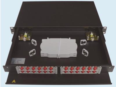 China Rack Type Fiber Optic Termination1U 19” For Patch Panel Metal SC FC ST E2000 LC MU Connectors for sale