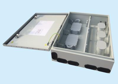 China 96 CORE Fiber Optic Distribution Box Metal Pole Mounted Electrical Box for sale