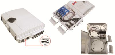 China Optical Fiber Distribution Box 250X200X72mm,wall-mounted,IP65,8pcs adaptors OR 1X8 splitter for sale