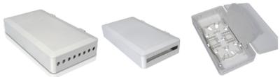 China Plastic Optical Fiber Distribution Box , 263X135X46mm,wall-mounted(INDOOR),IP65,12 ADAPCORES for sale