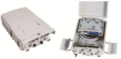 China Plastic fiber optical distribution box,274X175X82mm,wall/Pole-mounted,IP65,12ADAPCORES/1x8 splitter,supporting uncut for sale