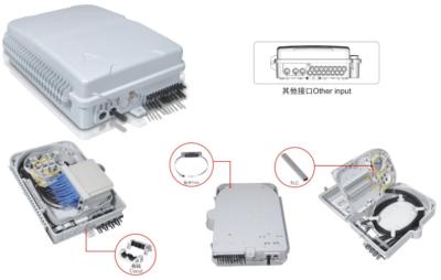 China Plastic fiber optical distribution box,320X240X100mm,wall-mounted(INDOOR),IP65,2PCS 1X8 /1X16 SPLITTER,supporting uncut for sale