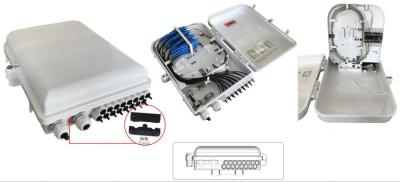 China Optical Fiber Distribution Box 1x16 splitter or 2PCS 1X8PLC or or 16core Adaptor,300X222X73mm,wall-mounted,IP65 for sale