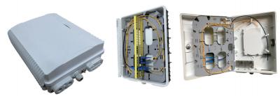 China plastic fiber distribution box GFS-48C,48 CORES,340*250*110mm,wall/pole-mounted,IP65,,support uncut for sale