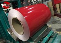 China Soft / Full Hard Red Prepainted Galvanized Steel Coil Width 600mm - 1250mm for sale