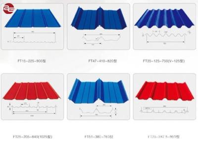 China Colour Coated Hot Rolled Corrugated Galvanized Steel Sheet For Roofing 762mm Width for sale