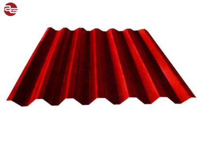 China Red Color Prepainted Roofing Corrugated Steel Sheets 0.35mm Thick for sale
