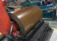 China Ppgi Prepainted Steel Coil Pattern Wooden For Uzbekistan Thickness 12 - 50 Micrometer for sale