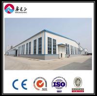China Sloping Roof Warehouse Prefabricated Buildings Recyclable Steel Frame Workshop for sale
