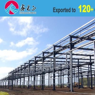 China Prefab Steel Warehouse Building with Painted Purlin Structure for sale